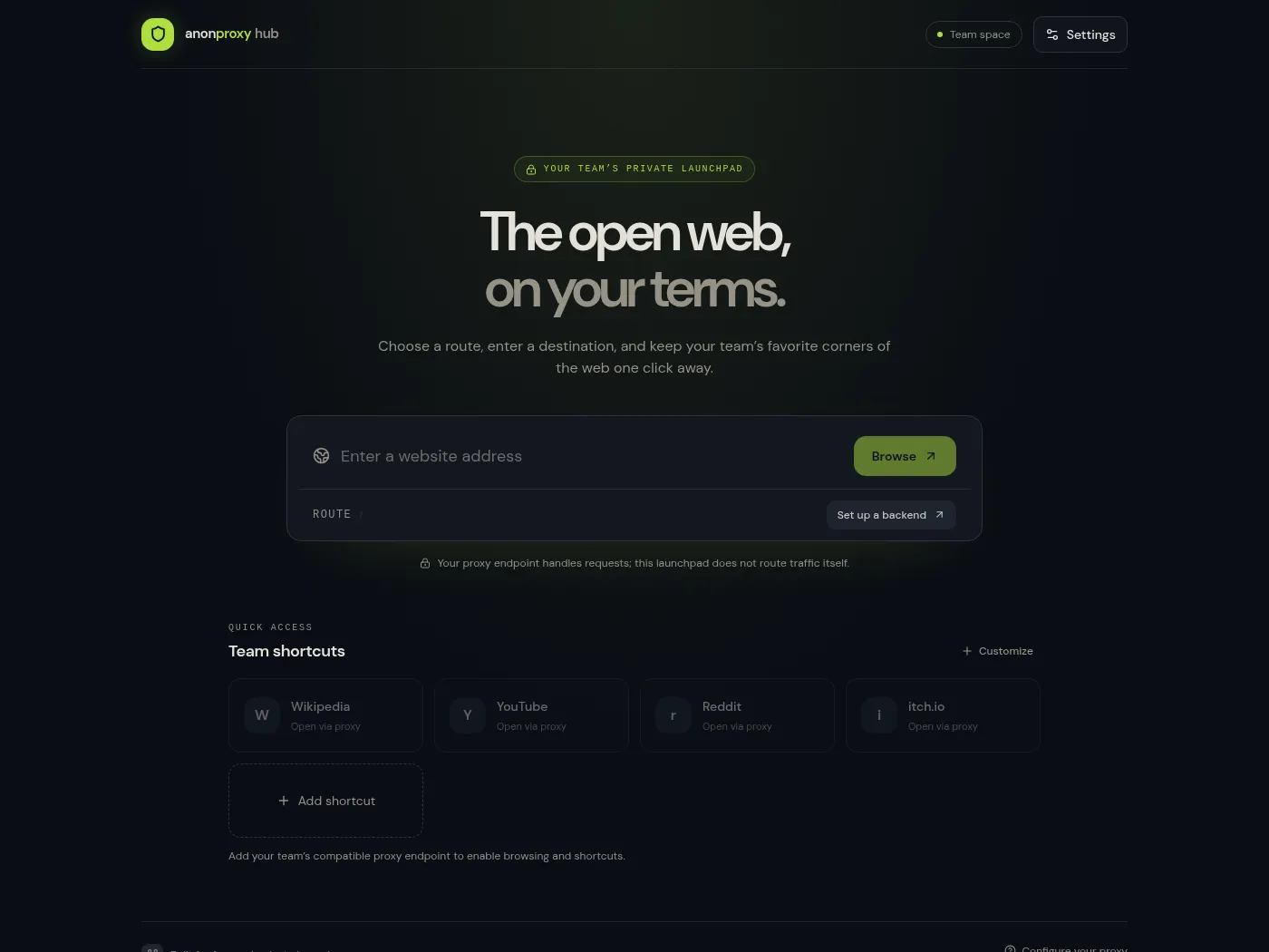 AnonProxy Hub