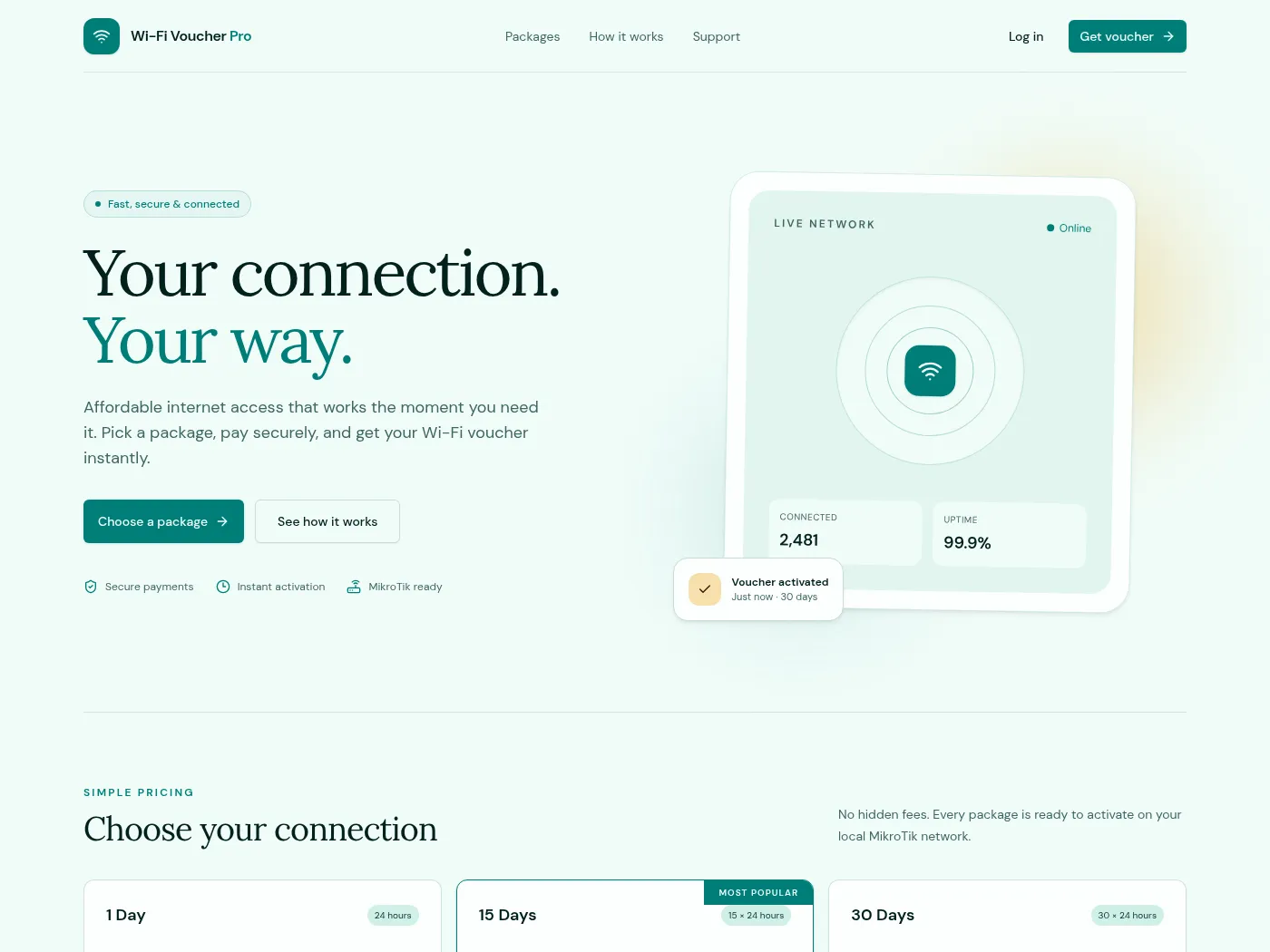 Wi-Fi Voucher Pro