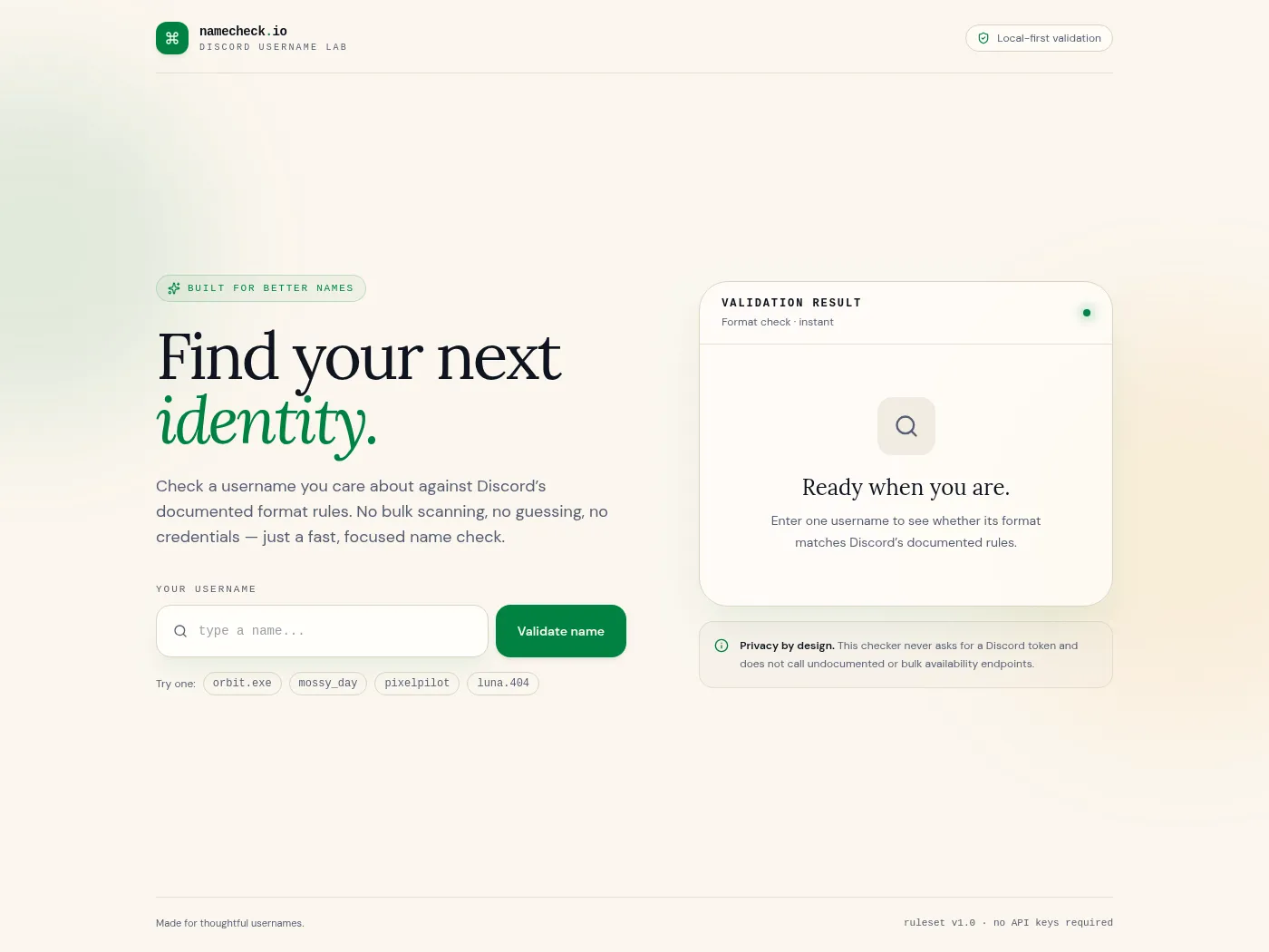 Discord Name Scanner