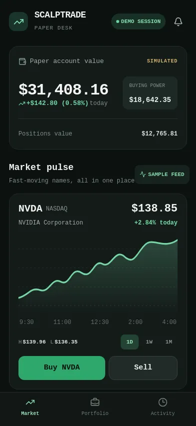 ScalpTrade Mobile App