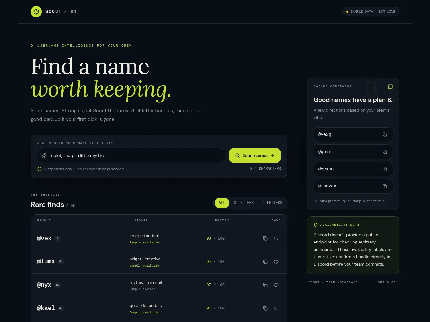 Discord OG Name Scout