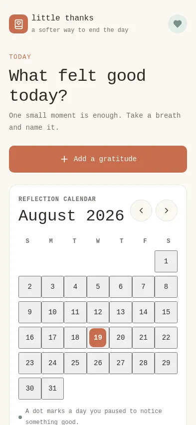 Gratitude Tracker Mobile