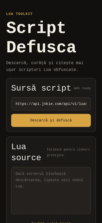 Script Defusca Mobile