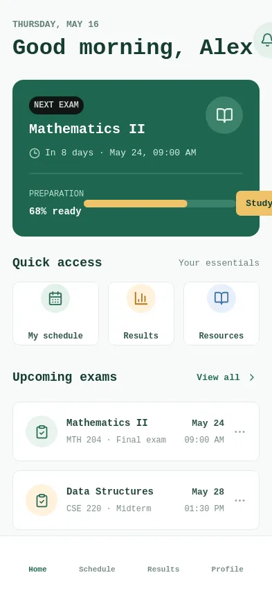Examtion Student Portal