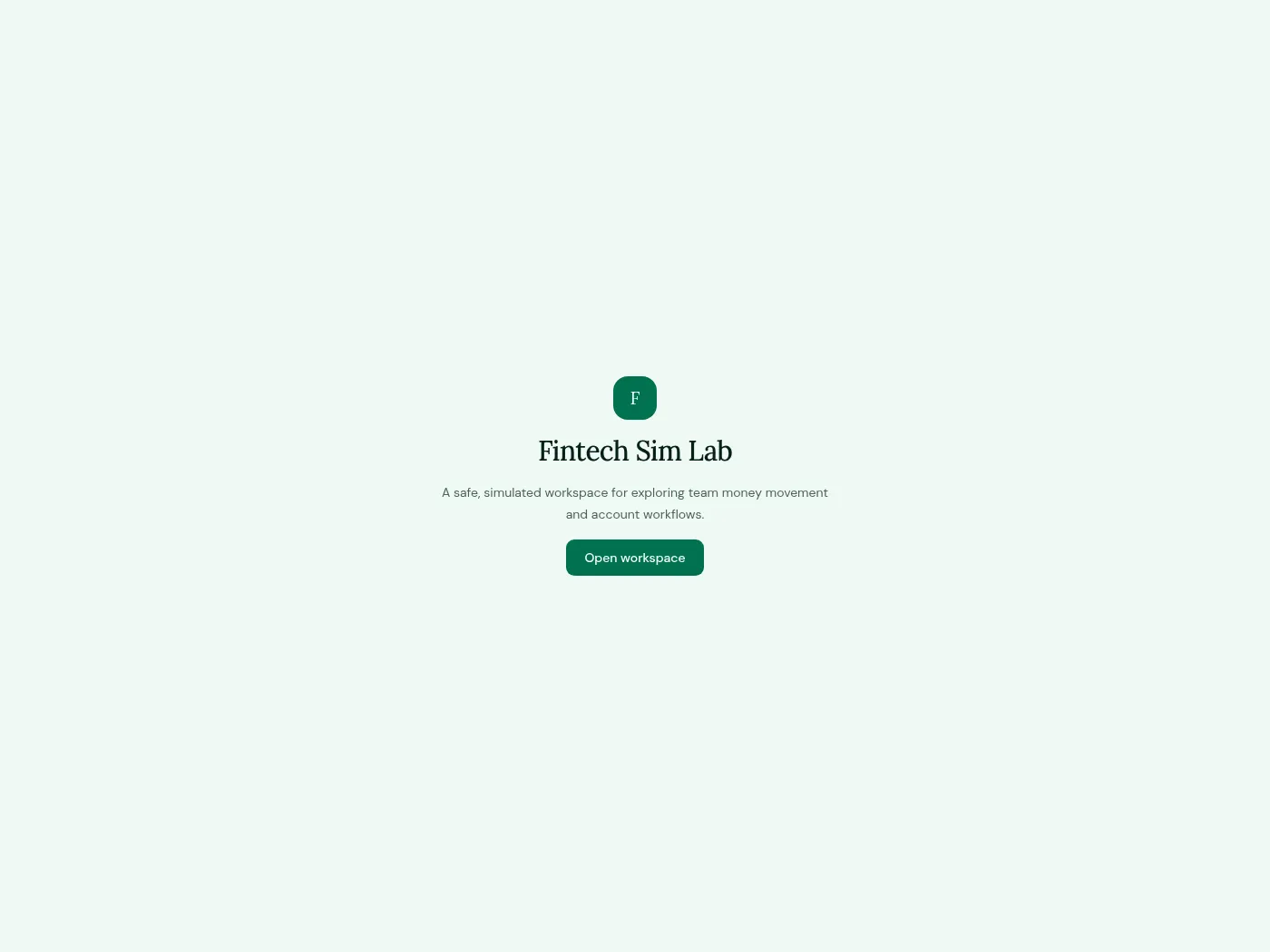 Fintech Sim Lab