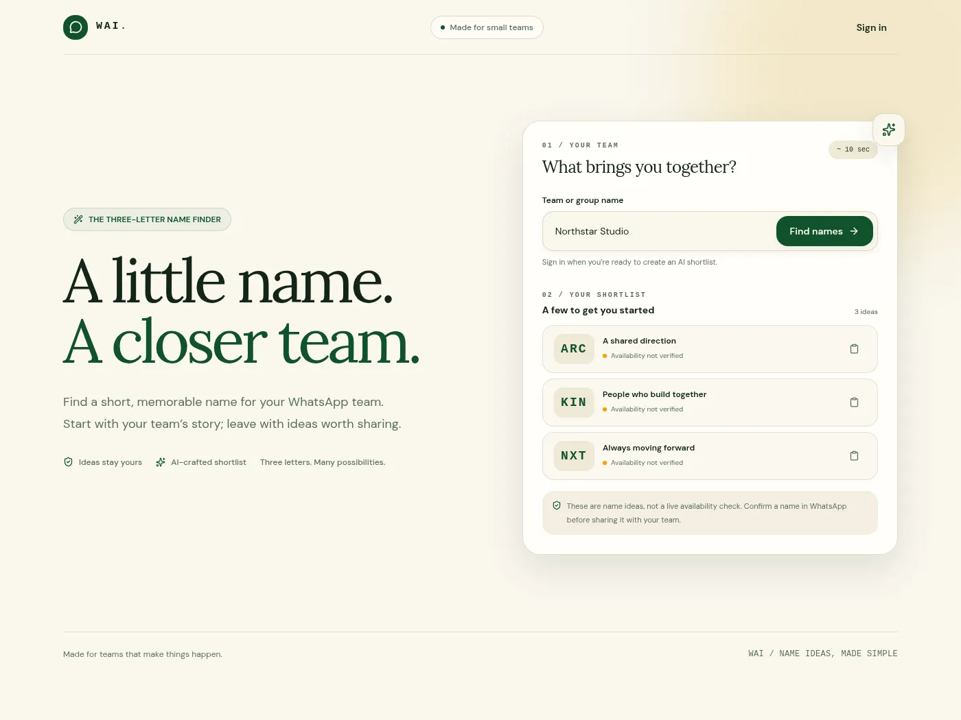 WAI Username Finder