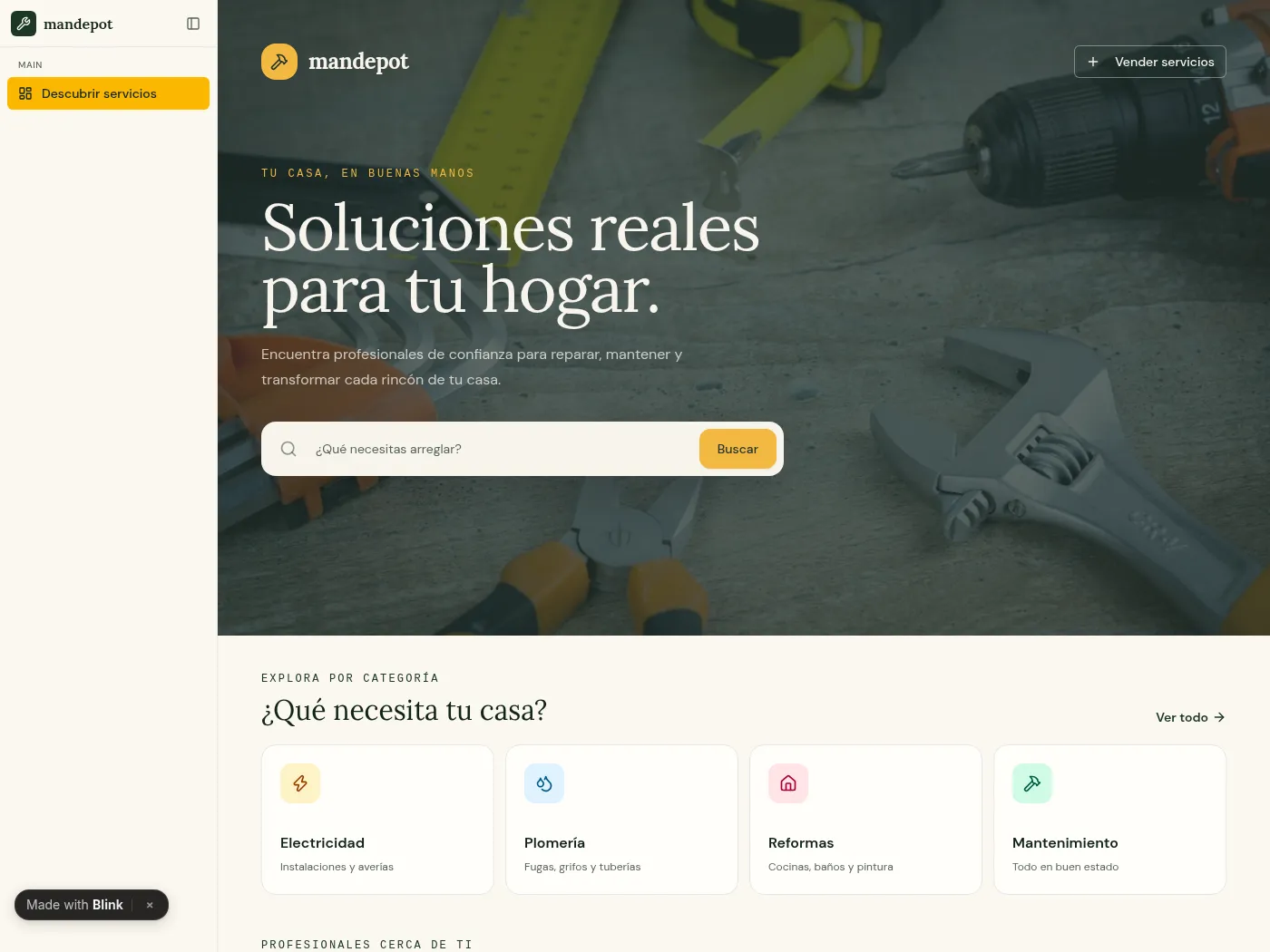Mandepot Home Services App