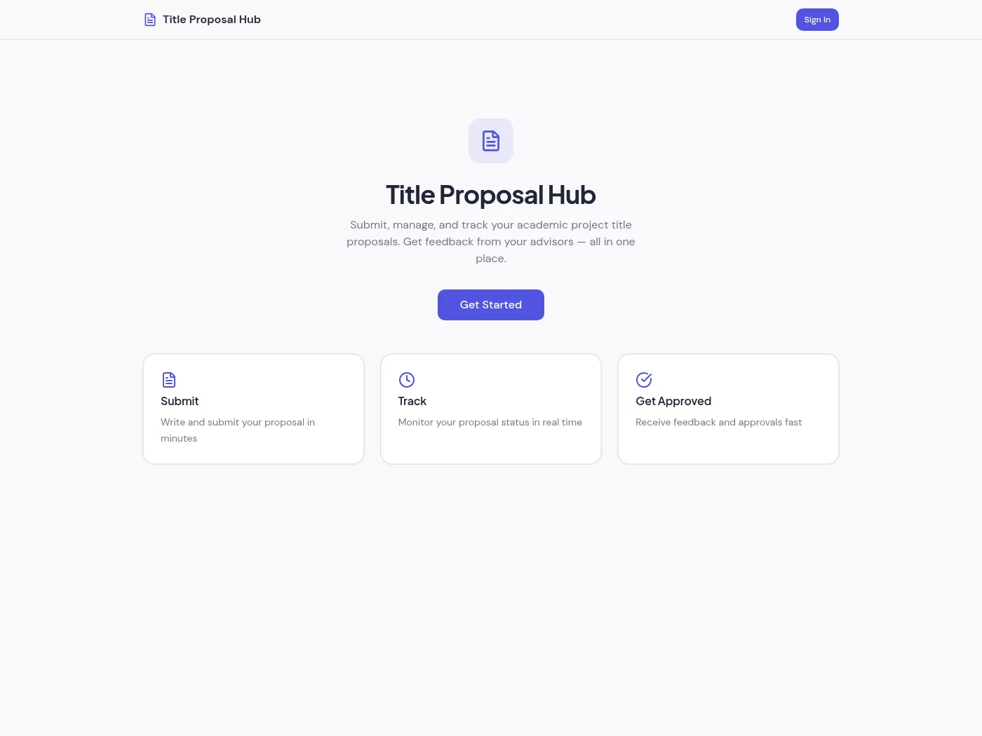 College Title Proposal Hub