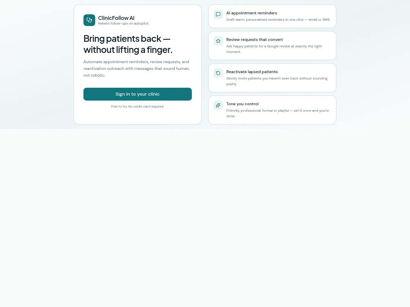 ClinicFollow AI
