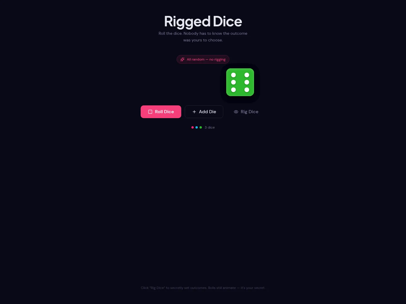 Rigged Dice Roller