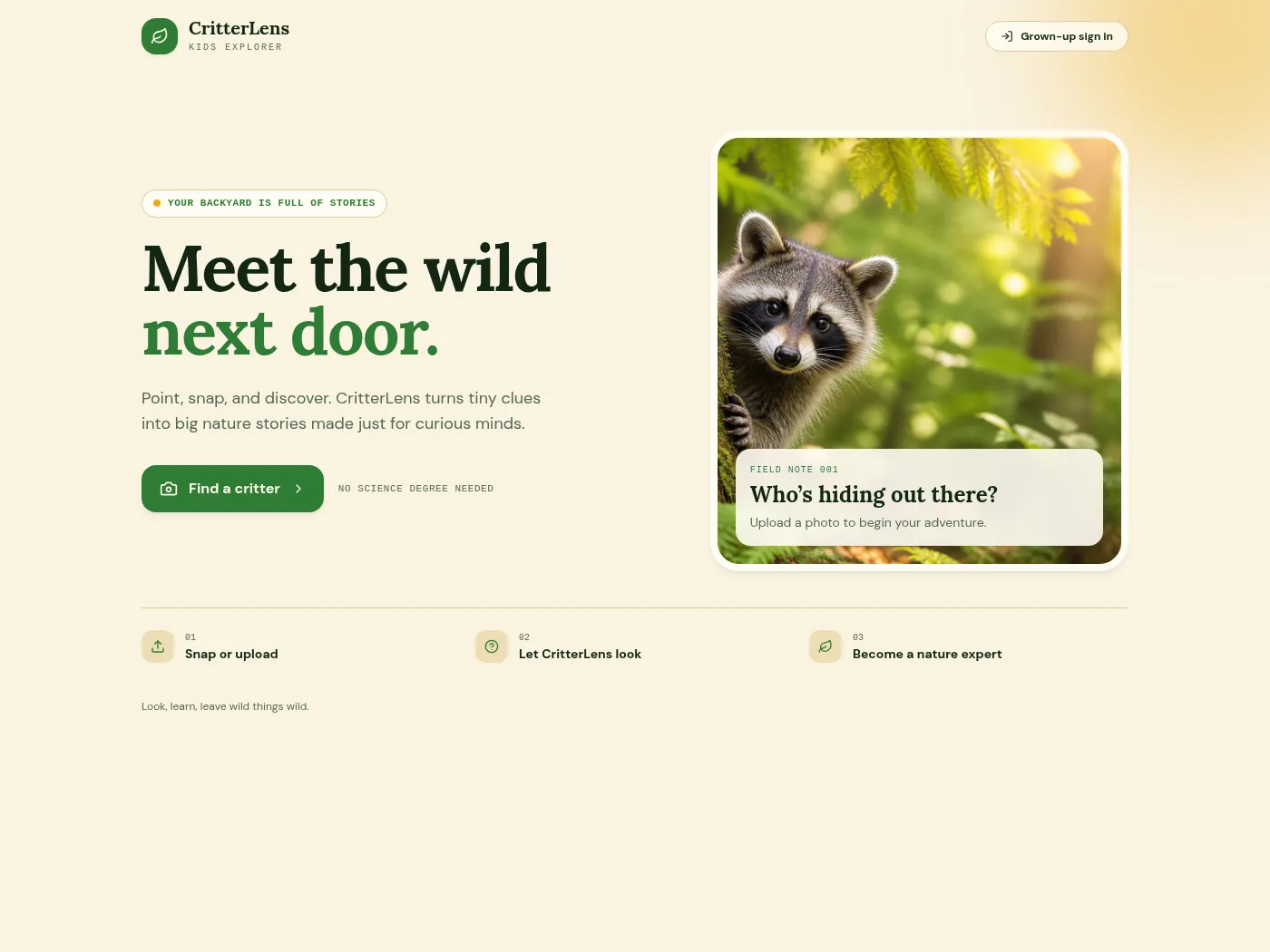 CritterLens Kids Explorer