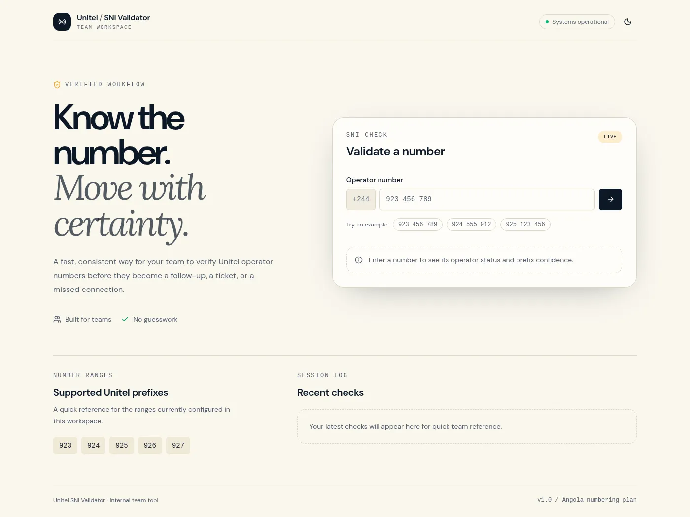 Unitel SNI Validator AI