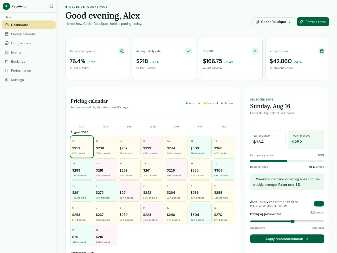 RateAuto SaaS Dashboard