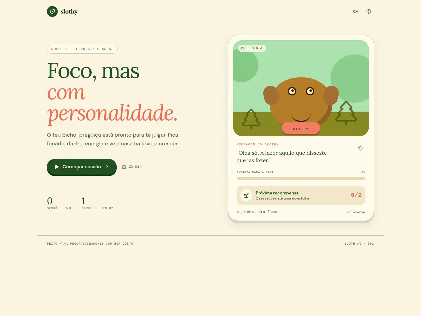 Slothy: Irony Productivity Pet