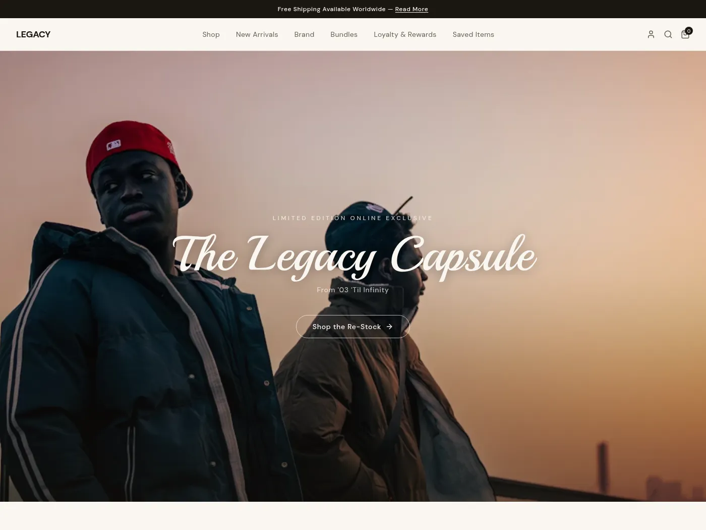 Legacy Capsule Storefront