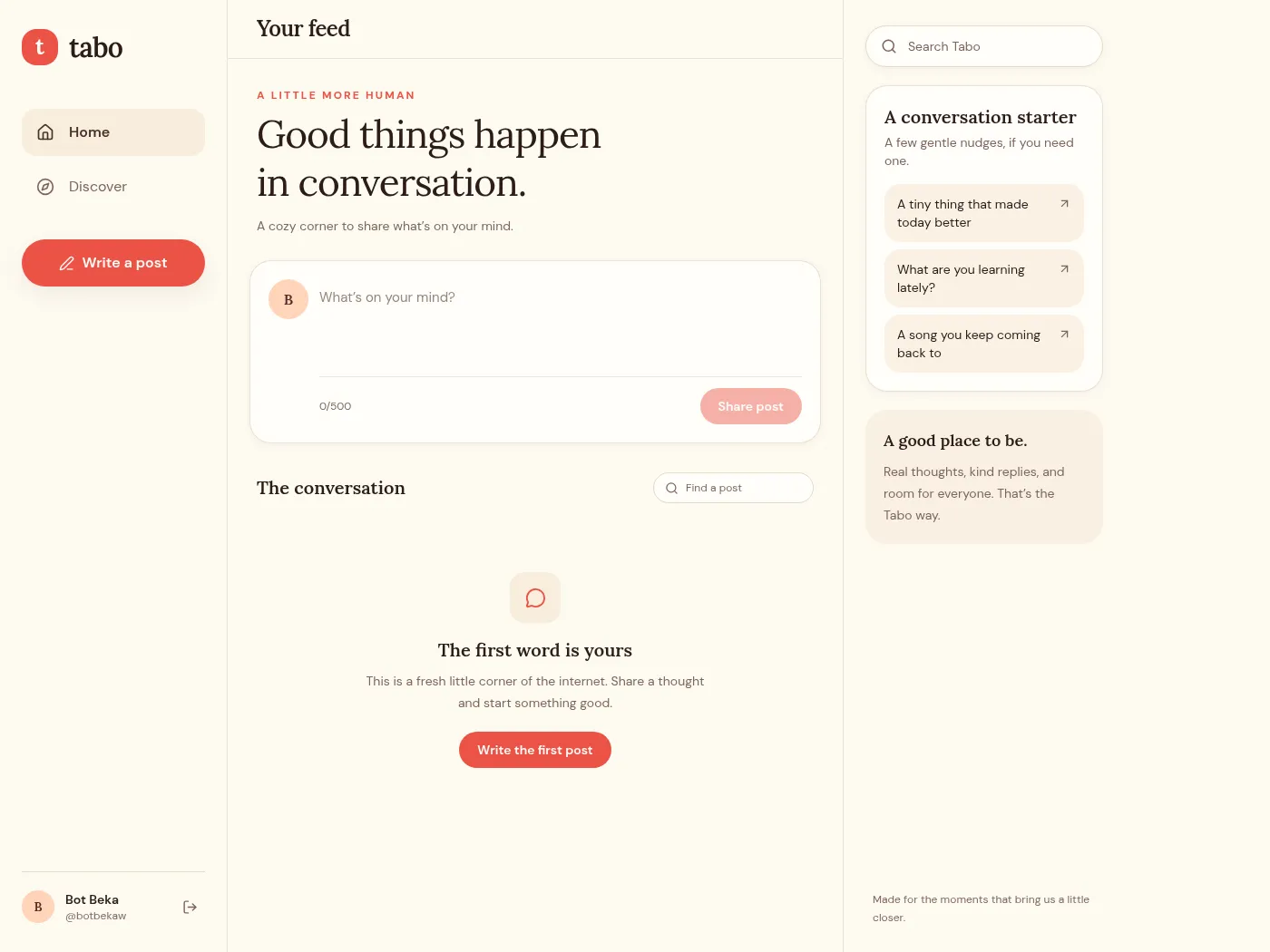 Tabo Social App