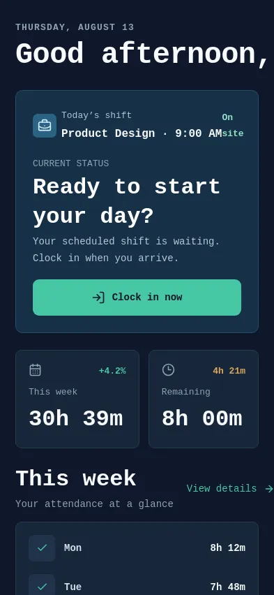 QuickClock Mobile