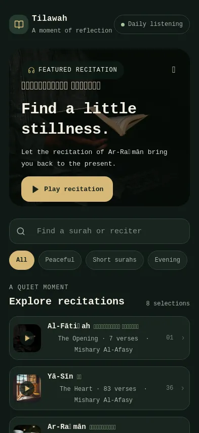 Quran Recitation Video App