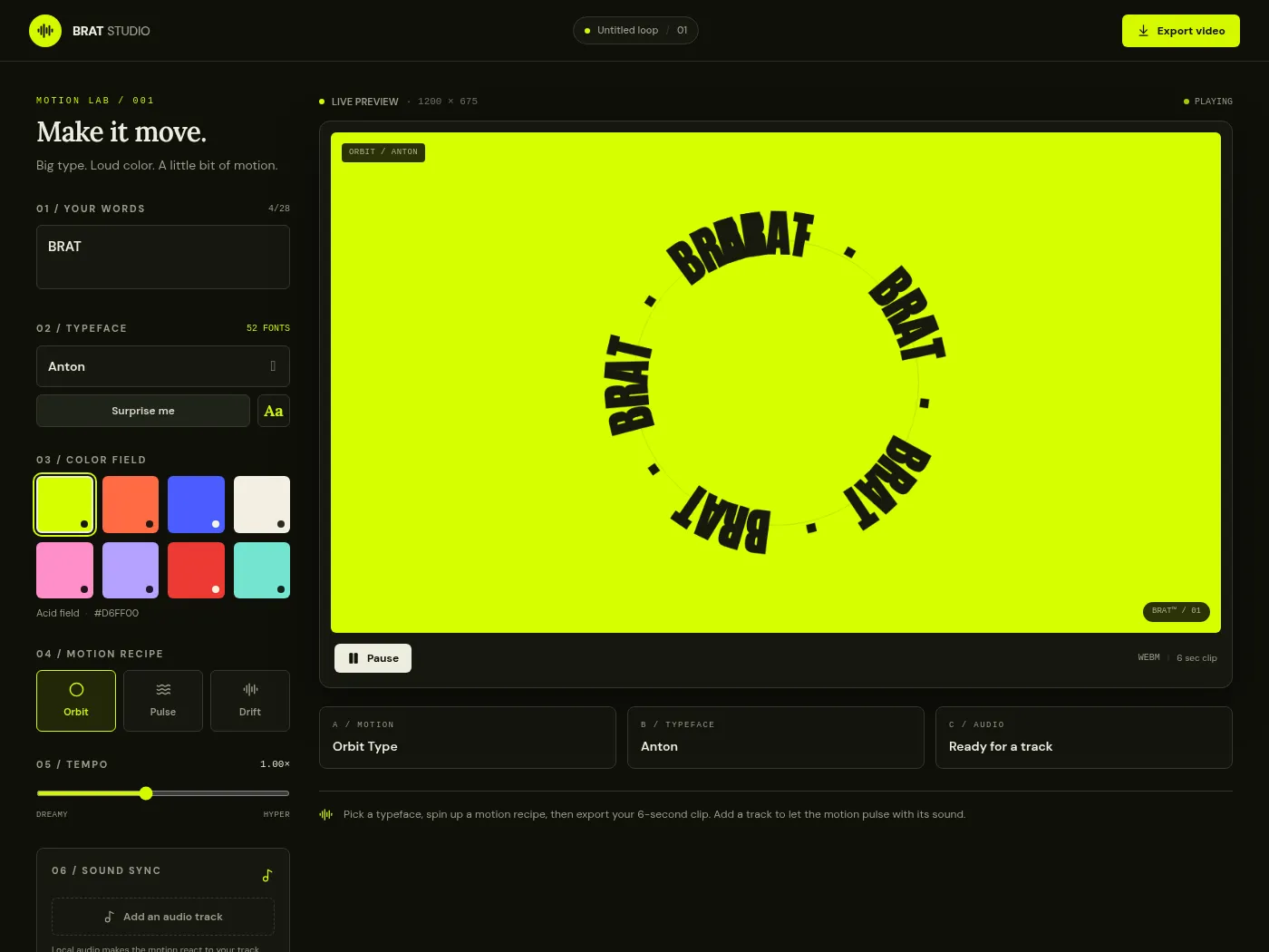 BRAT Visual Animator