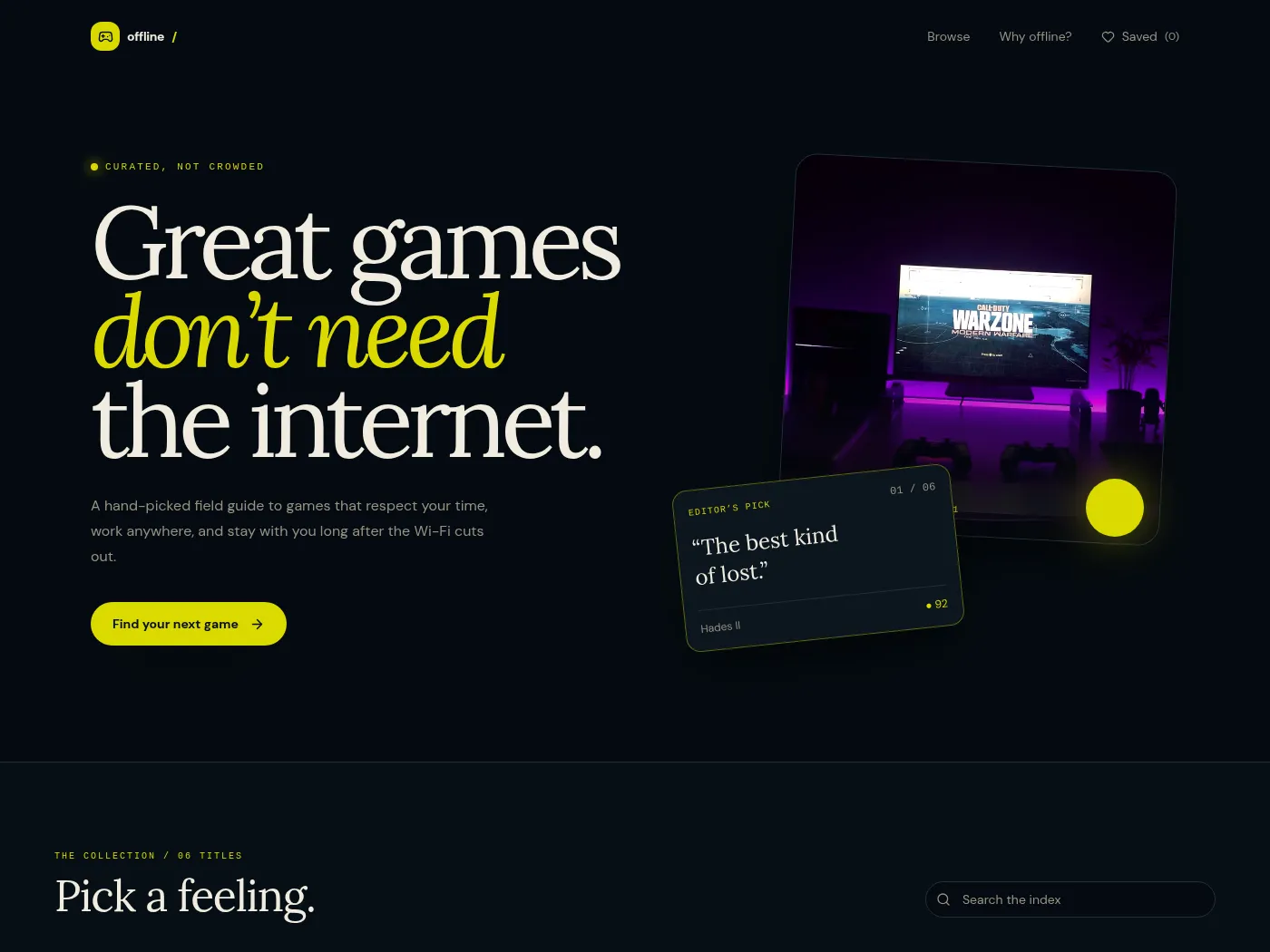 Offline Game Finder