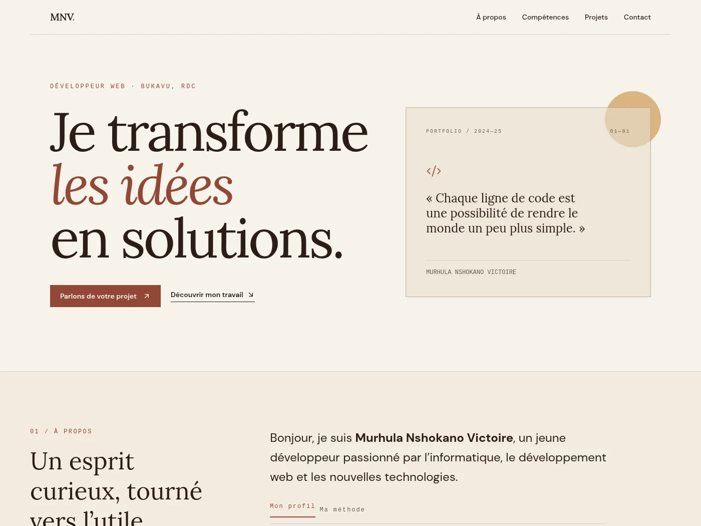 Victoire Portfolio Hub