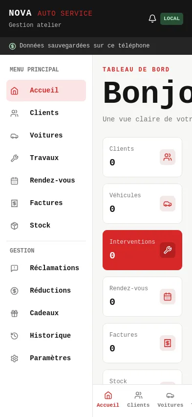 NOVA Auto Service App