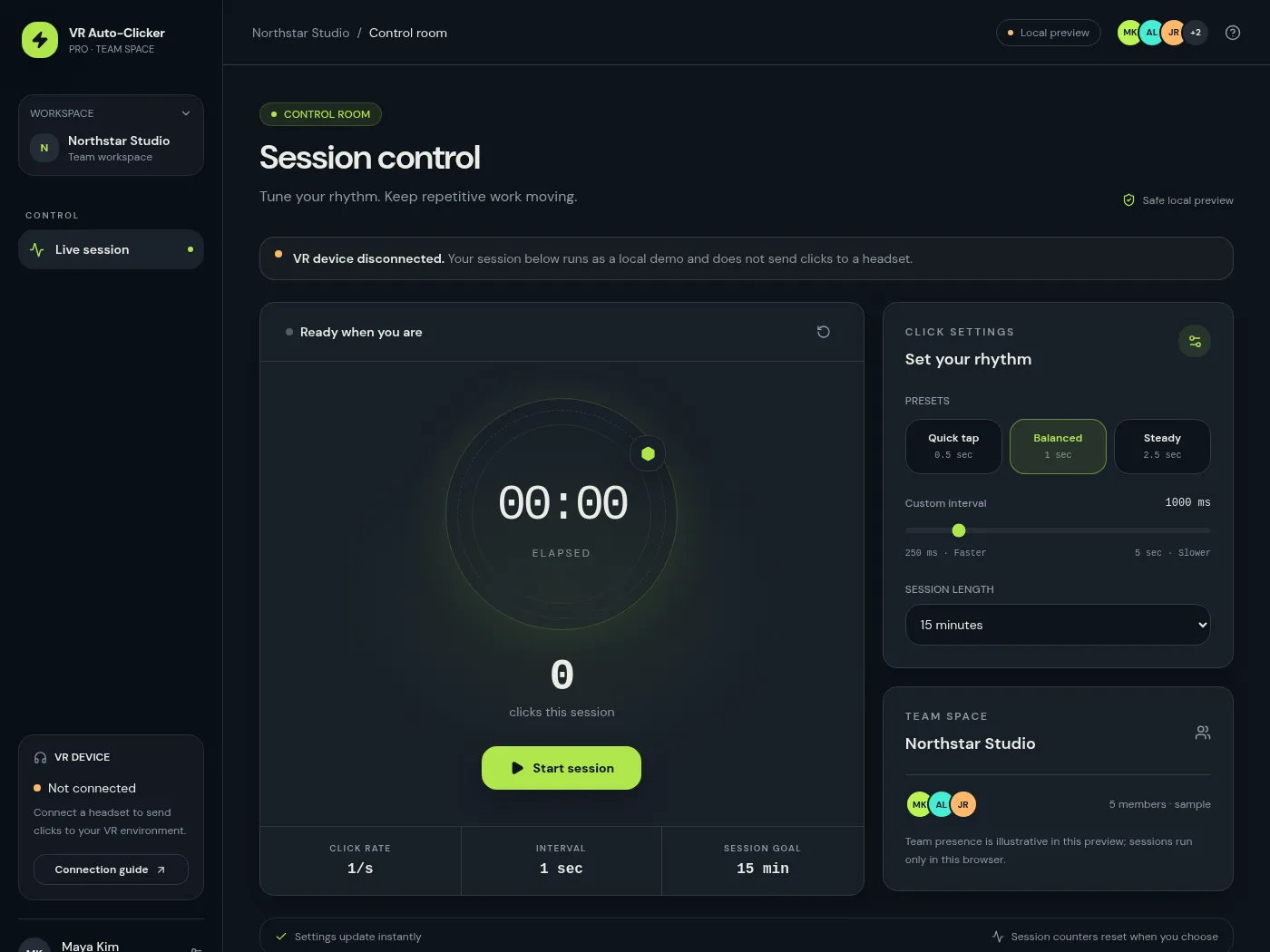 VR Auto-Clicker Pro