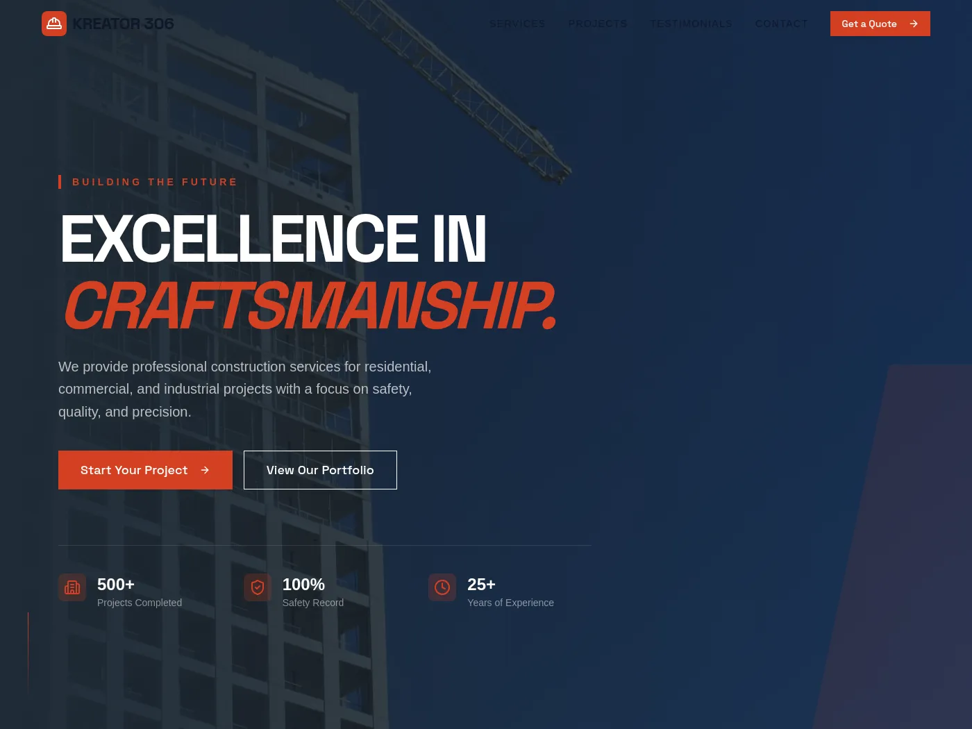 Constructo Landing Page (Remix)