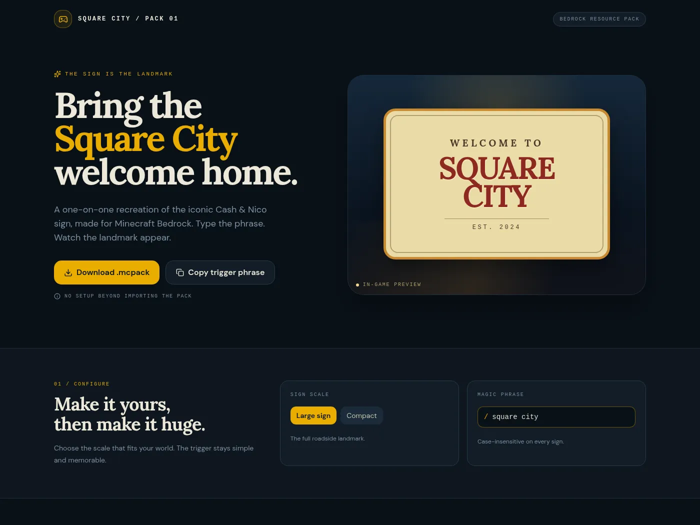 Square City Sign Pack
