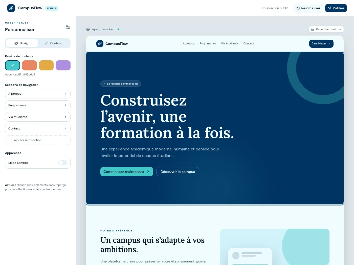 Custom Site Builder