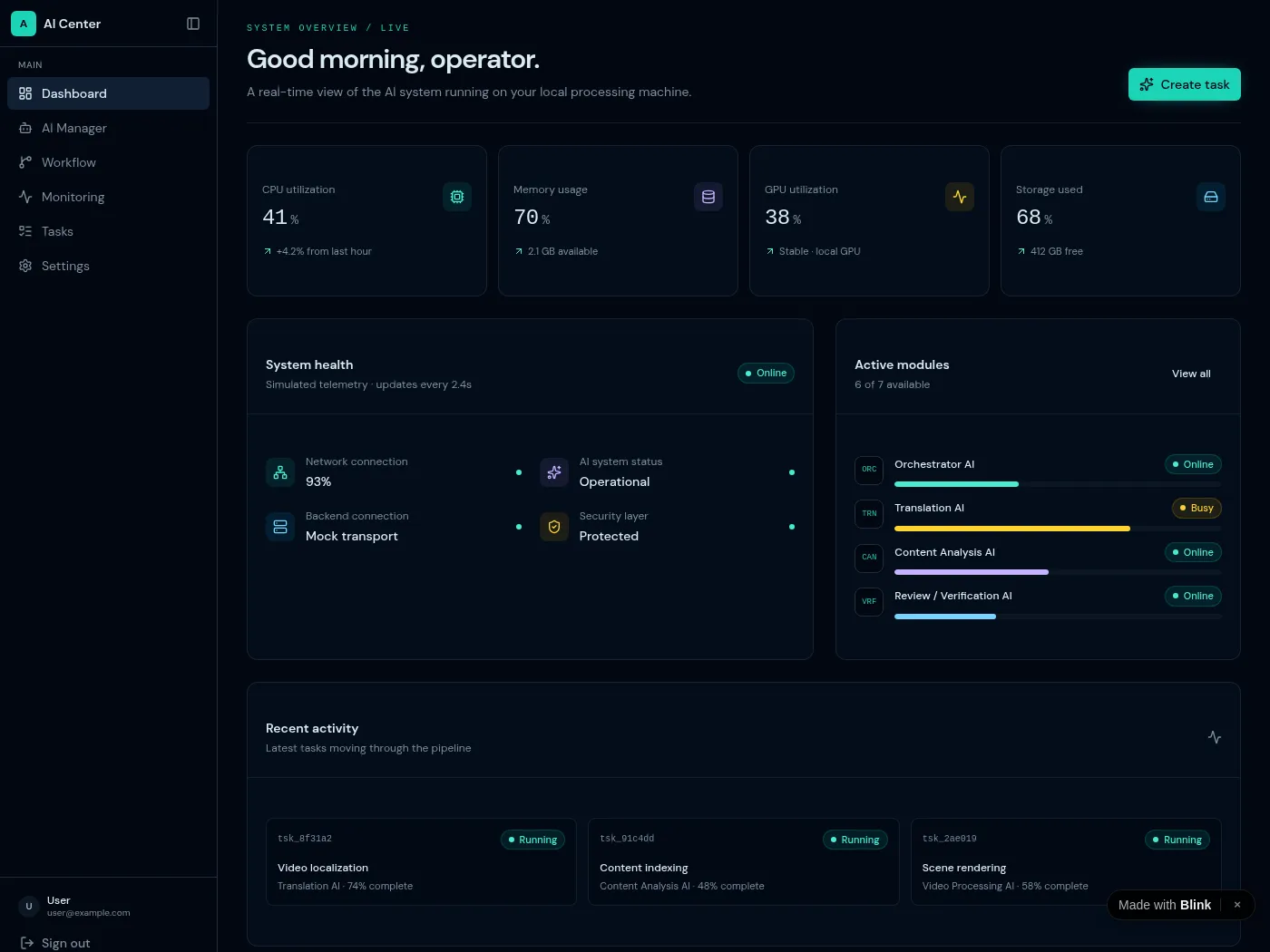 AICenter Dashboard