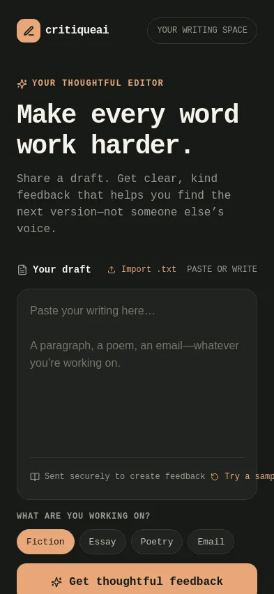 CritiqueAI Mobile