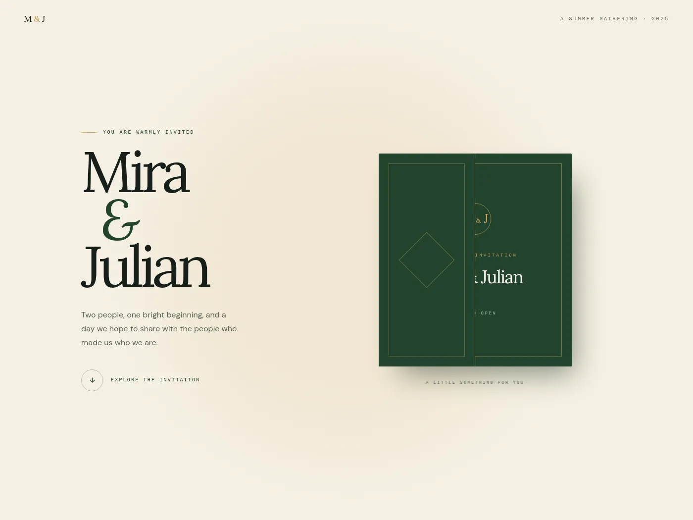 3D Wedding Invite Site