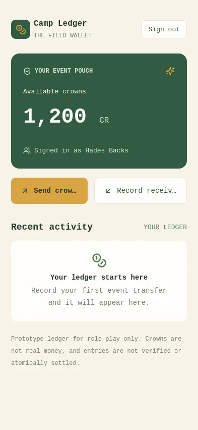 LARP Wallet App
