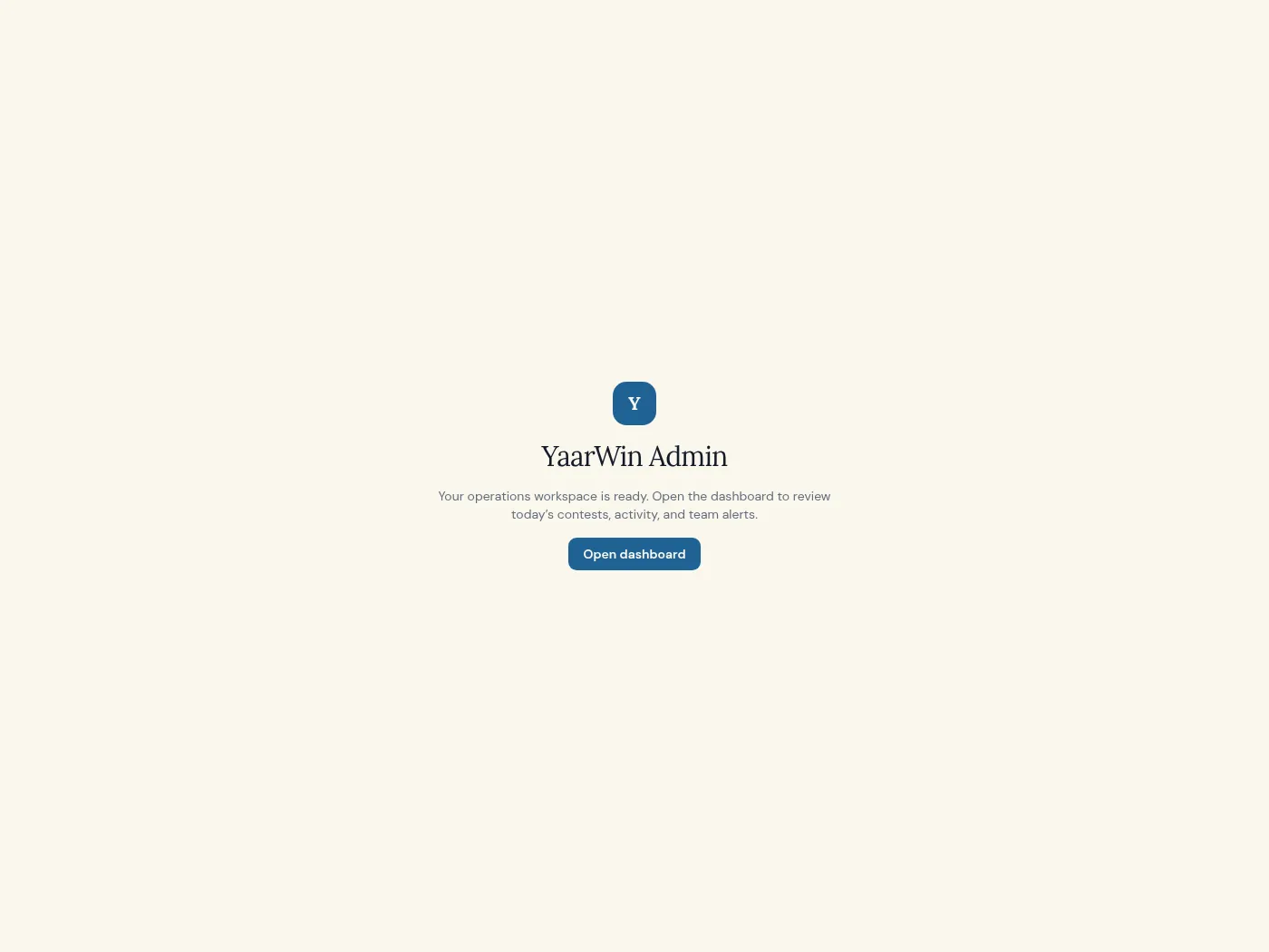 YaarWin Admin Dashboard