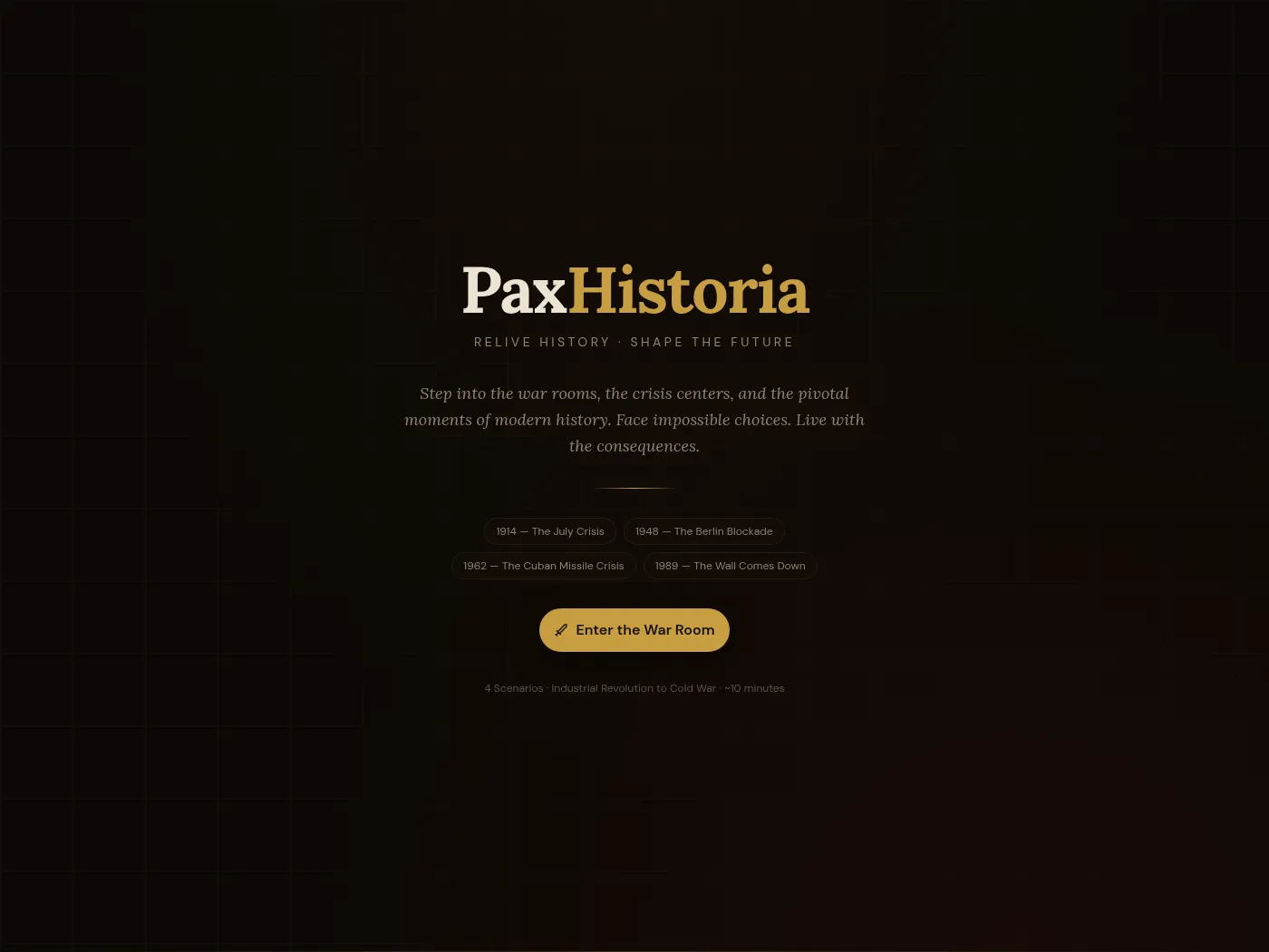PaxHistoria Experience
