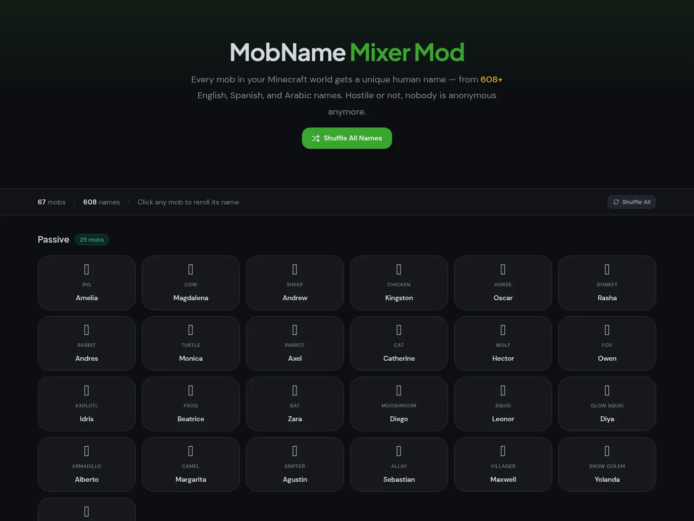 MobName Mixer Mod