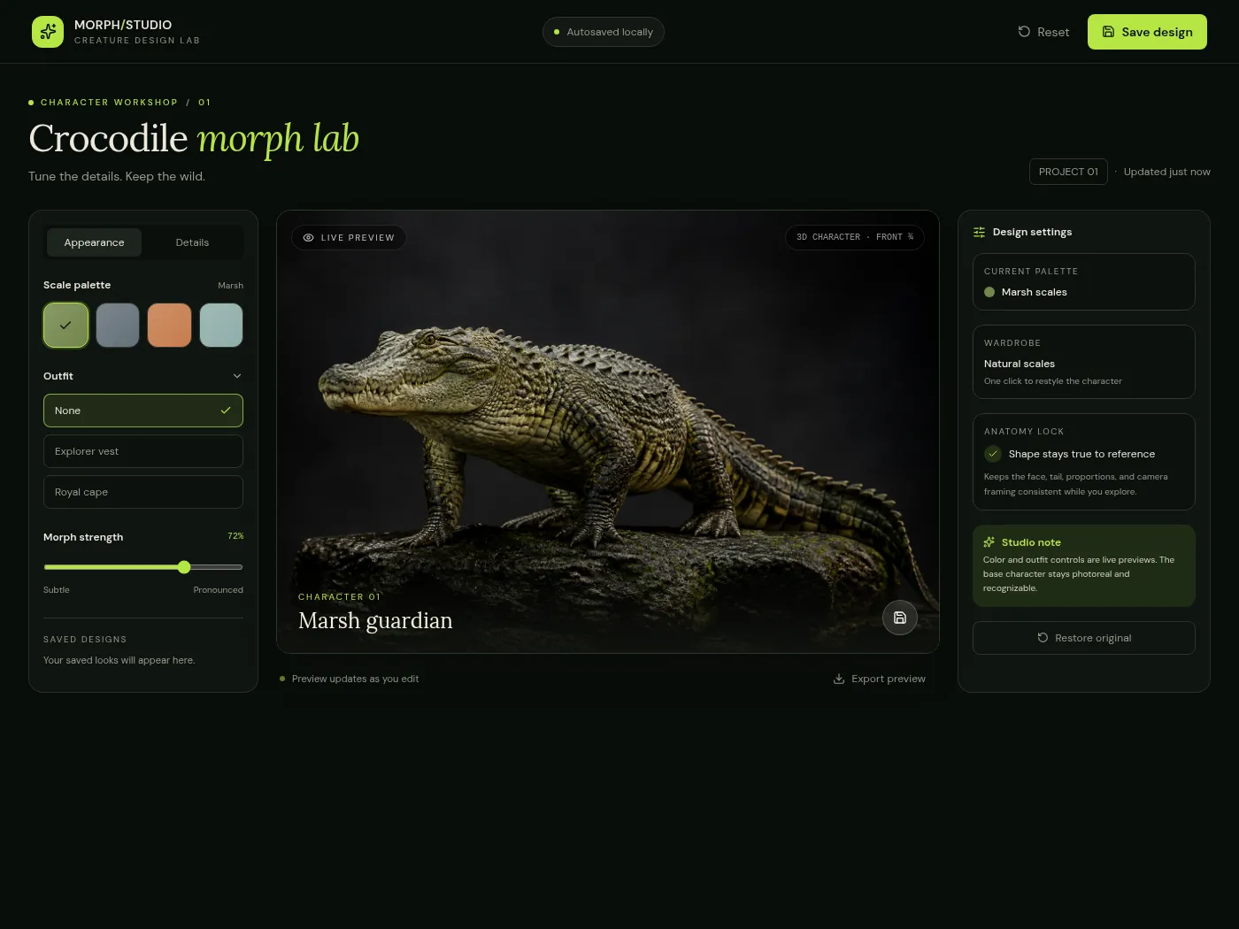 Crocodile Morph Studio