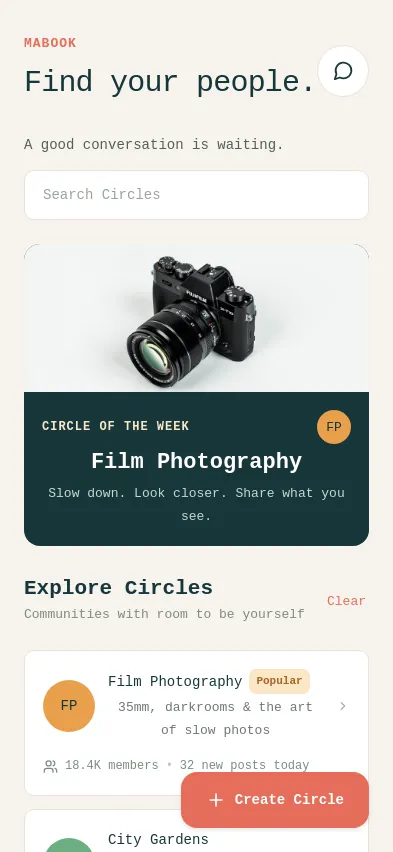 MaBook Circles