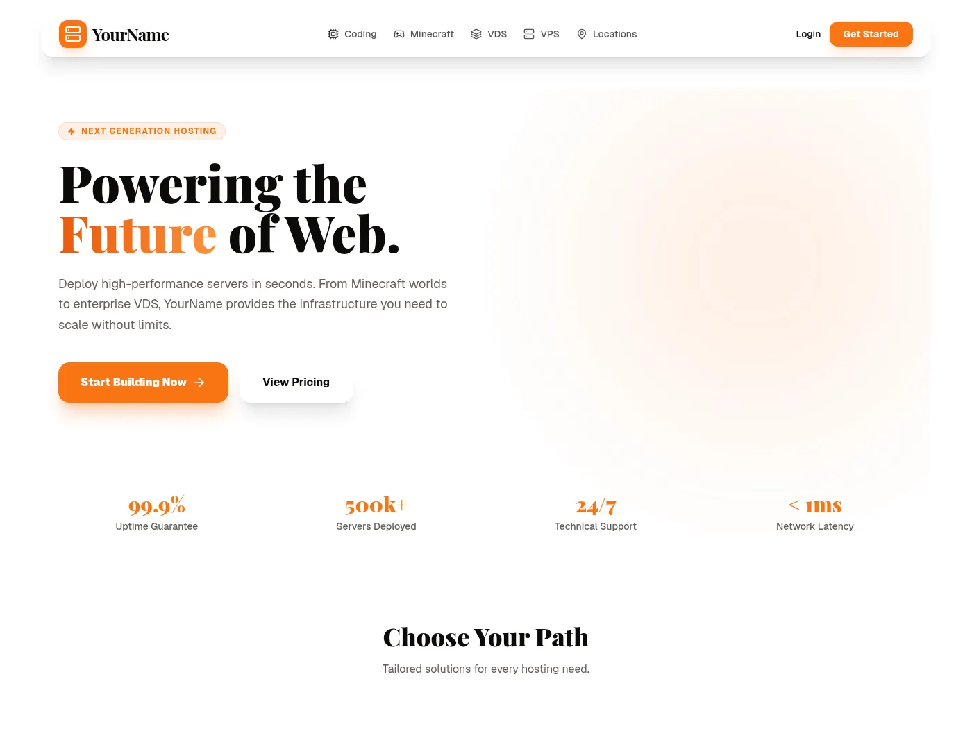YourName Hosting Template