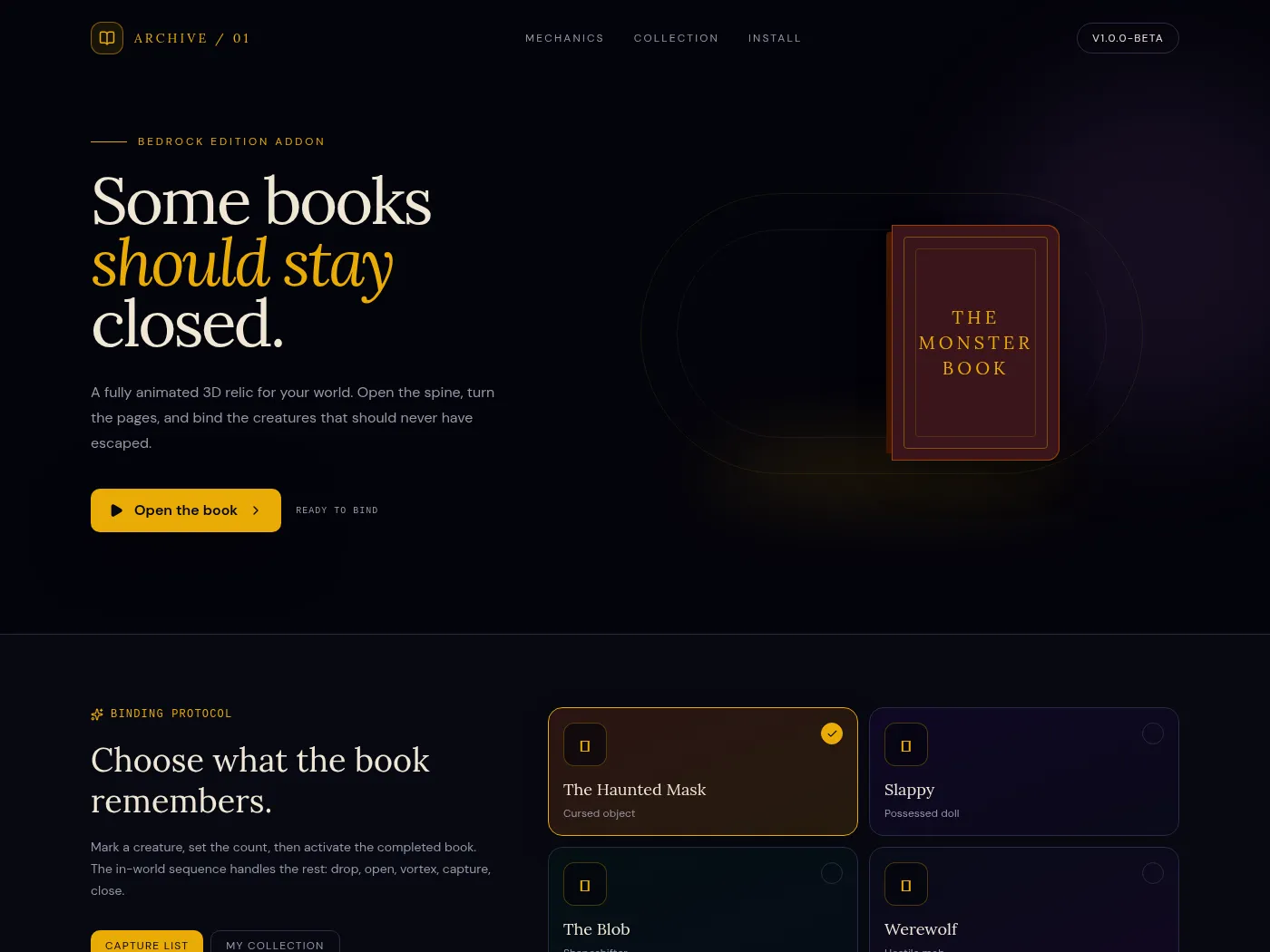 Magical Monster Book Addon