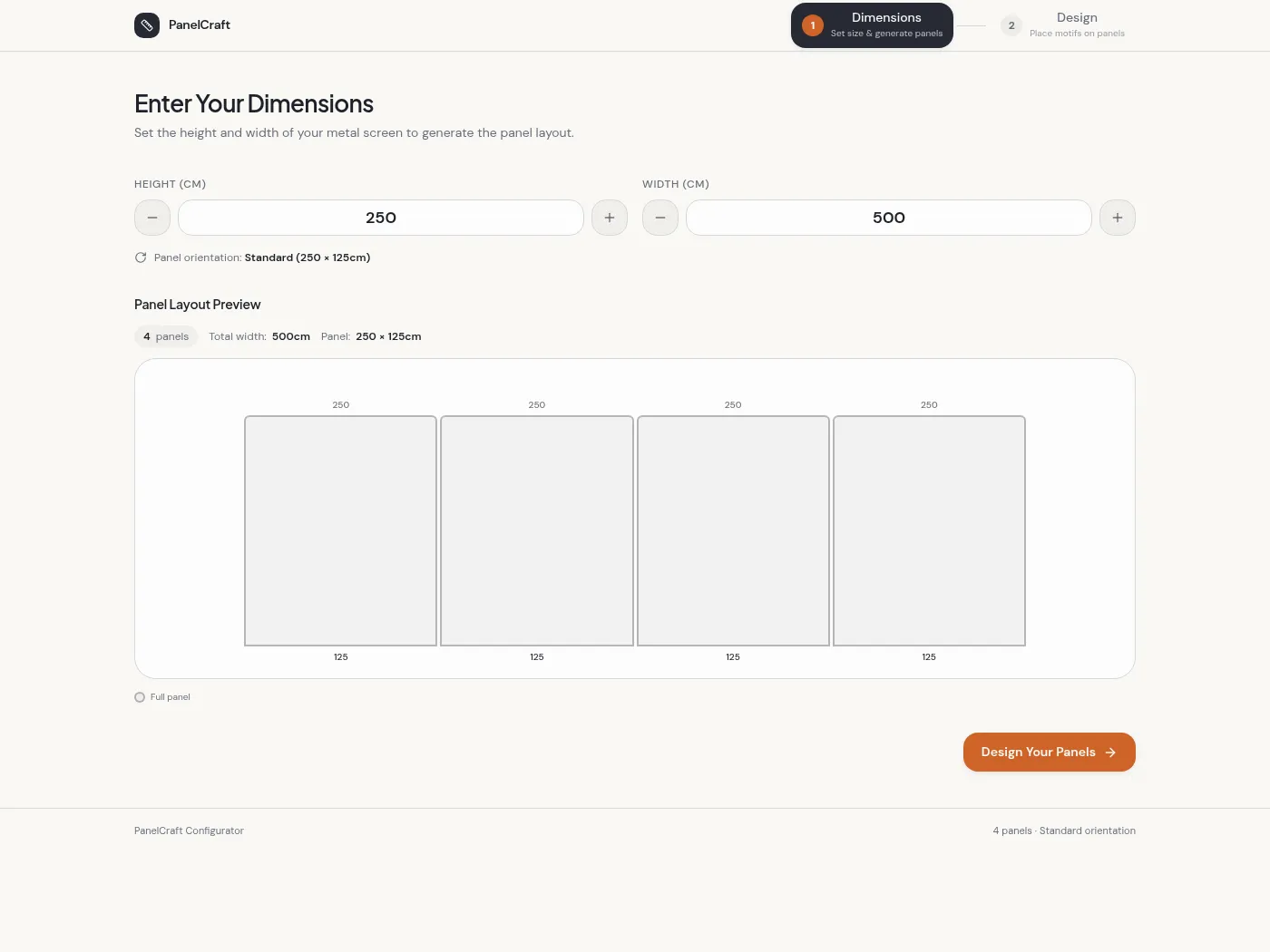 PanelCraft Configurator