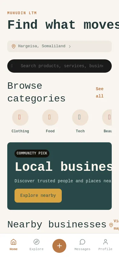 MUHUDIN LTM Marketplace App