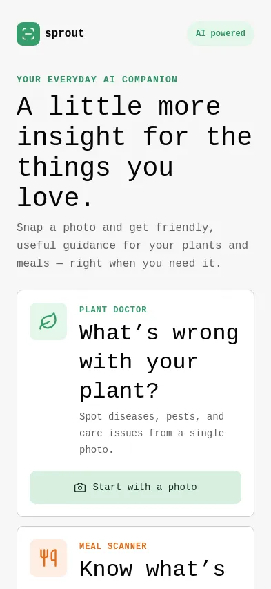 AI Plant & Meal Helper
