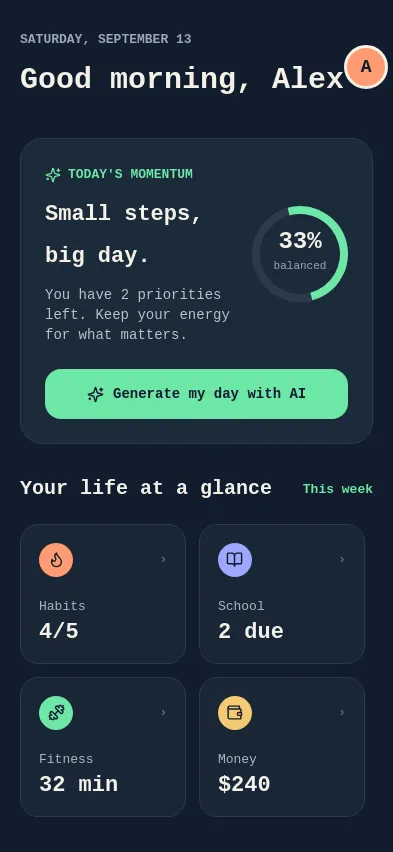 Life Dashboard AI