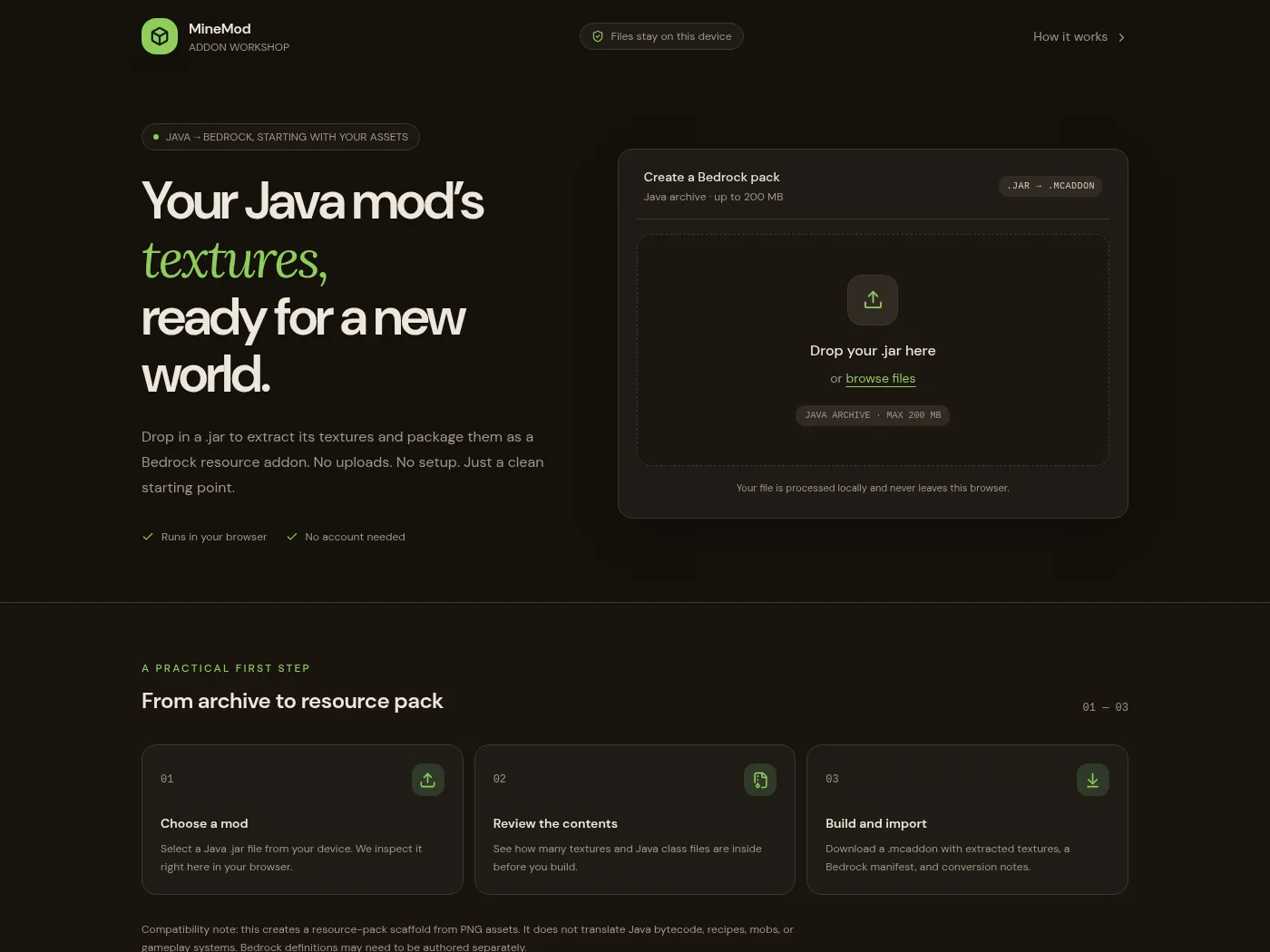 MineMod Addon Converter