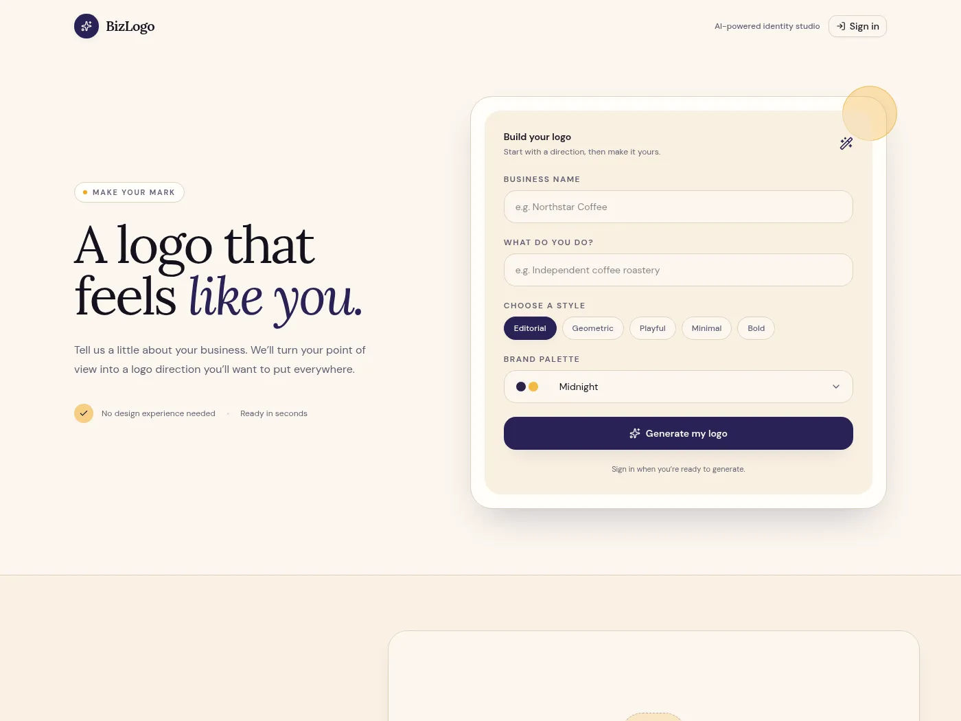 BizLogo Generator