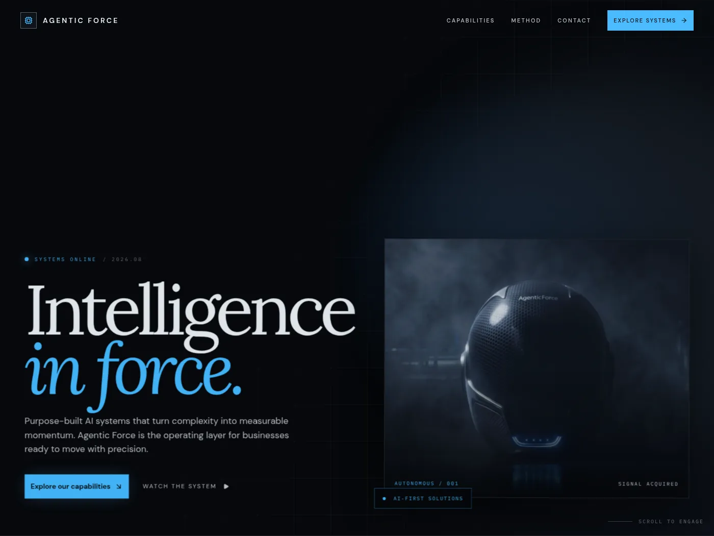 Agentic Force 3D Experience