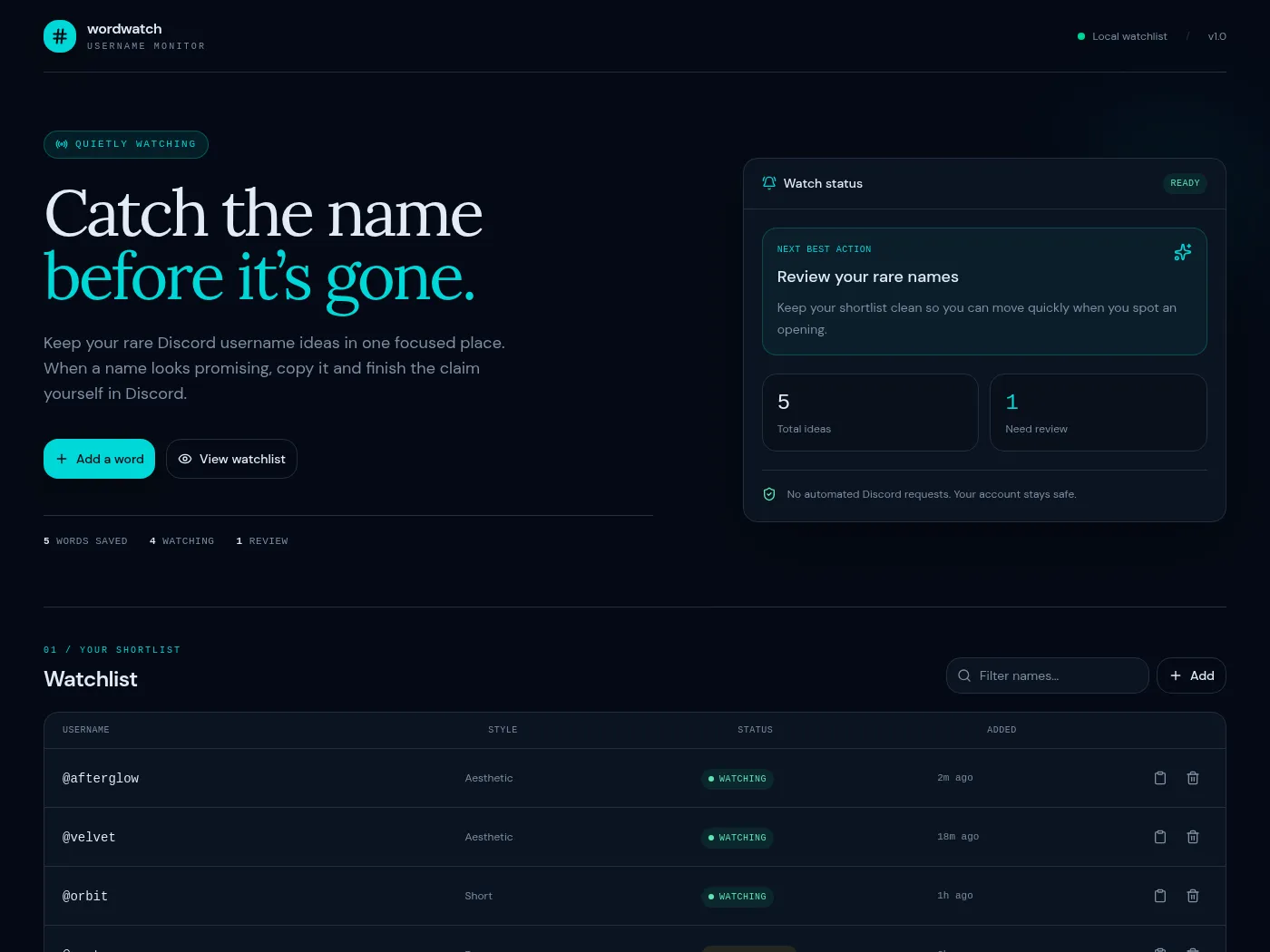 Discord Name Sniper