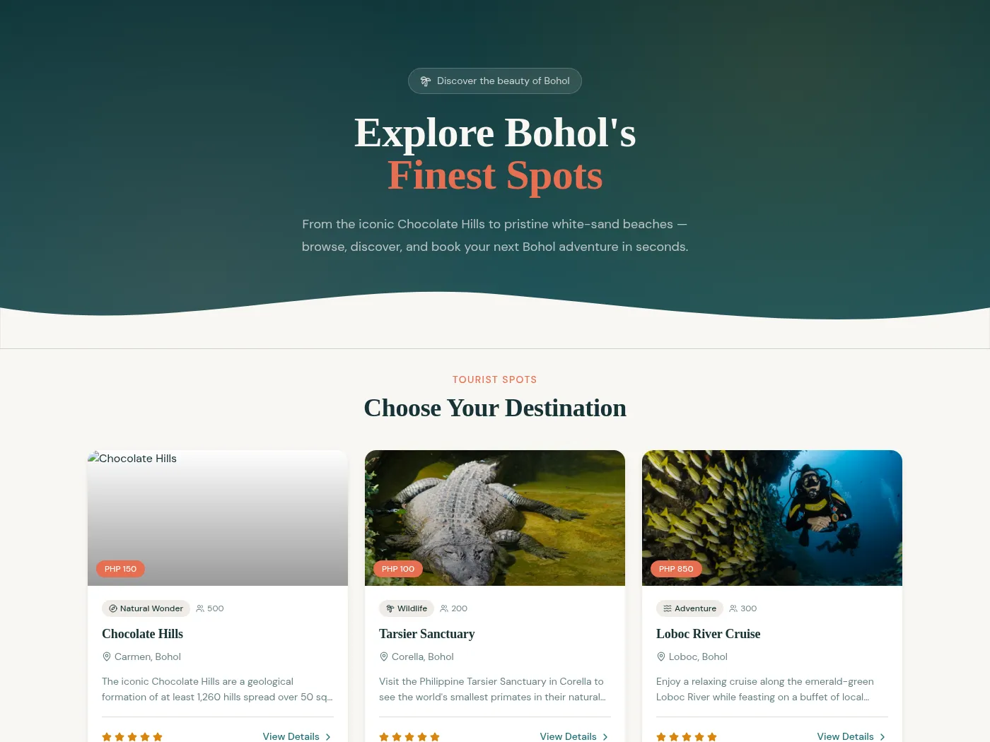 Bohol Tourist Booking Hub